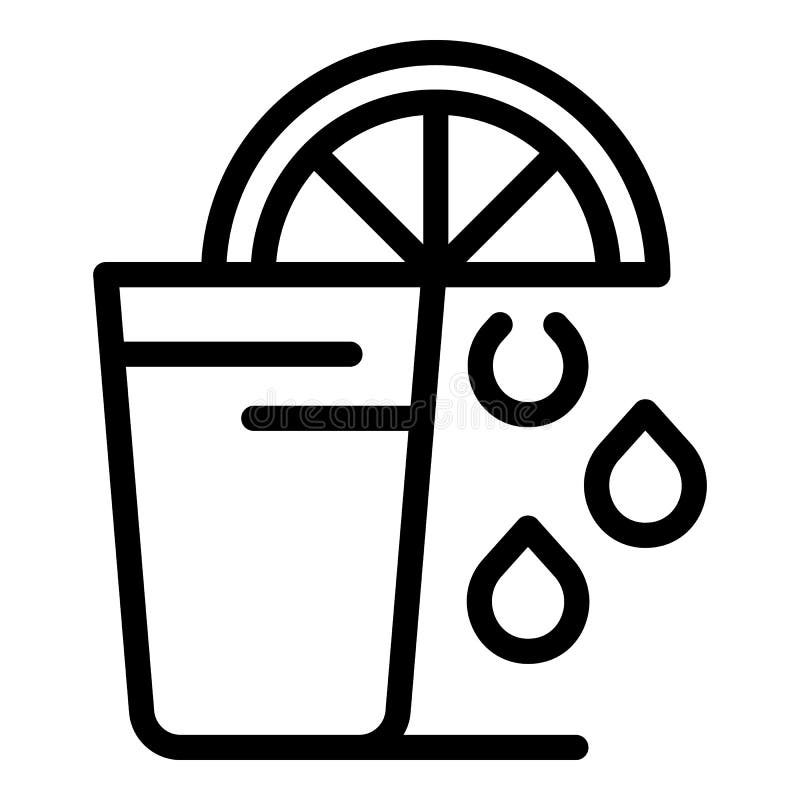 Lemonade Cup Icon, Outline Style Stock Vector - Illustration of retro ...