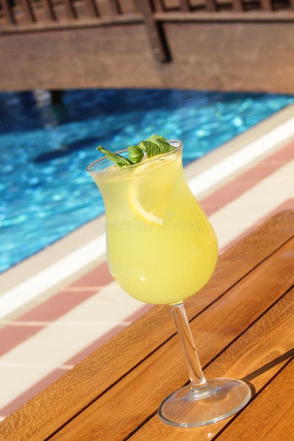 Lemonade by the pool stock photo. Image of fresh, outdoors - 77118312