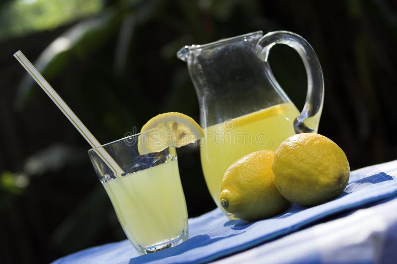 Lemonade setting stock image. Image of pitcher, drink, refreshing - 975629