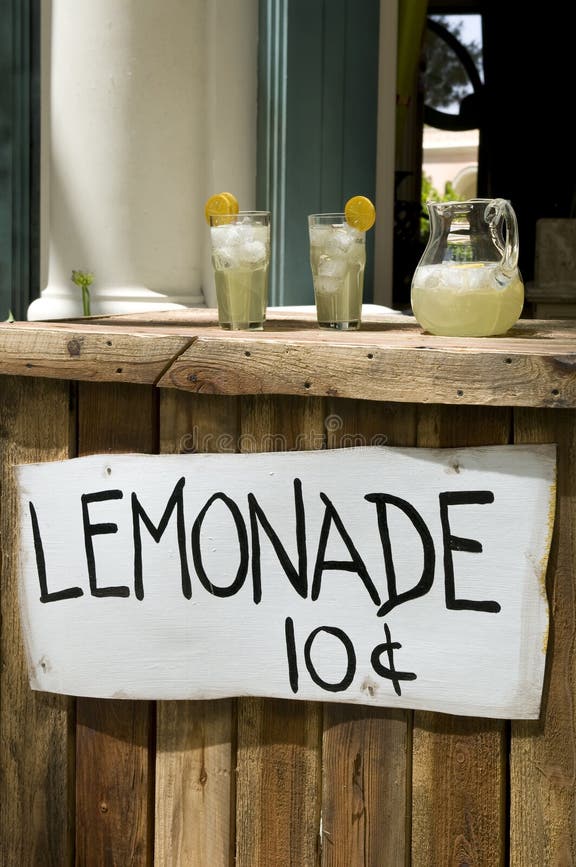 Lemonade Stand stock photo. Image of podium, sign, stand - 10403720