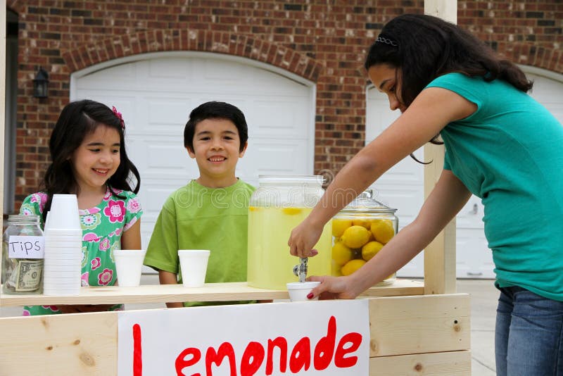 Lemonade Stand stock photo. Image of minority, home, earn - 24279916