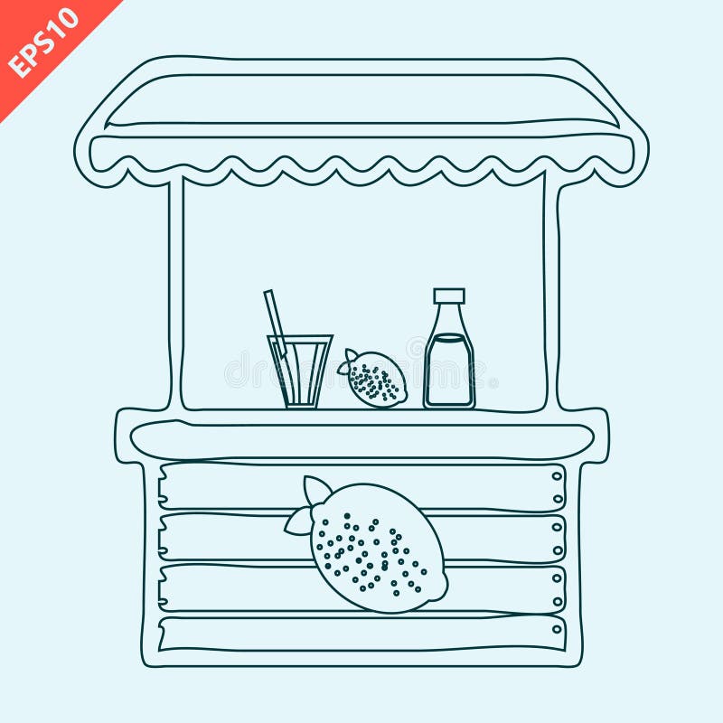Lemonade Stand Icon Design Vector Flat Isolated Illustration Stock Vector - Illustration of ...