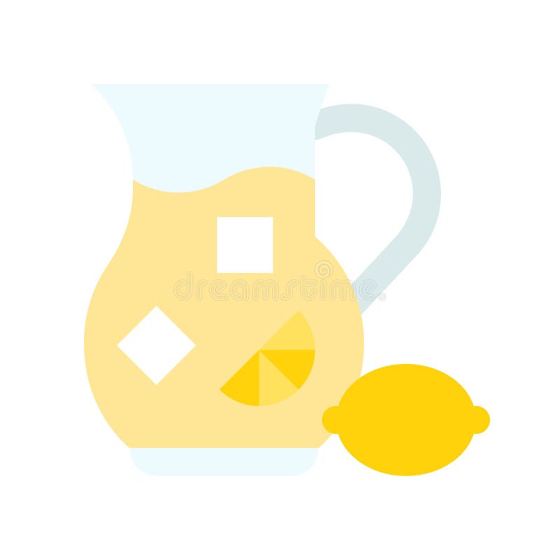 Lemonade Vector Illustration, Beverage Flat Style Icon Stock Vector ...