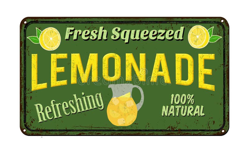 Lemonade Vintage Rusty Metal Sign Stock Vector Illustration Of