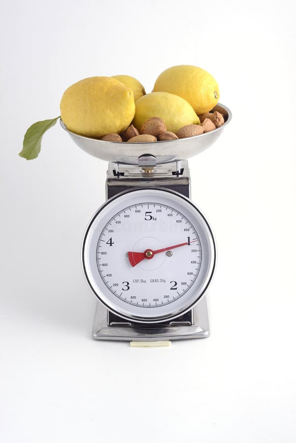 Lemons and Almonds on Balance Stock Image - Image of lemons, fruit ...
