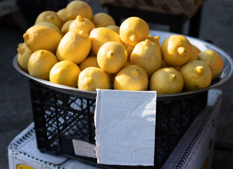 Lemons on a Counter for Sale Stock Photo - Image of fruit, ingredient ...