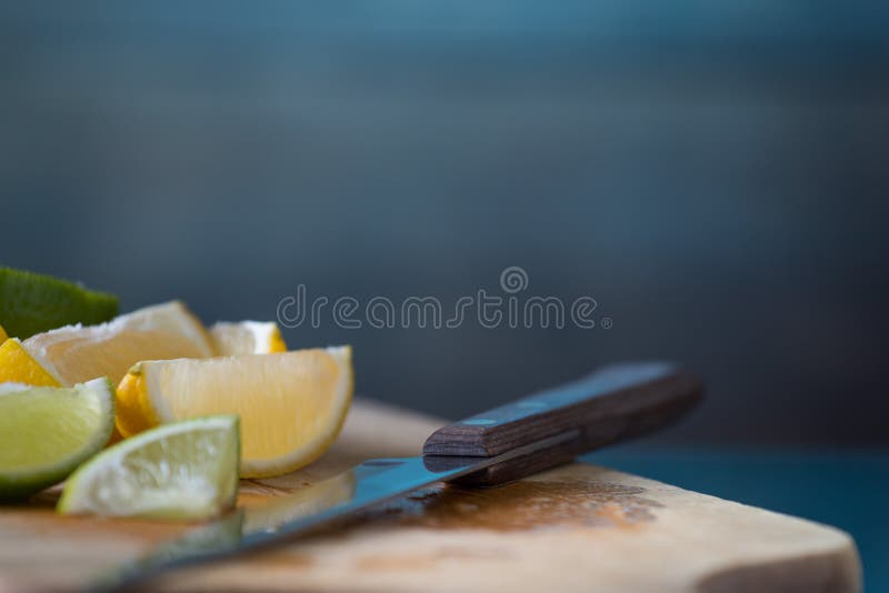 Lemons Cut on a Cutting Board Stock Photo - Image of cook, lemons: 78101938