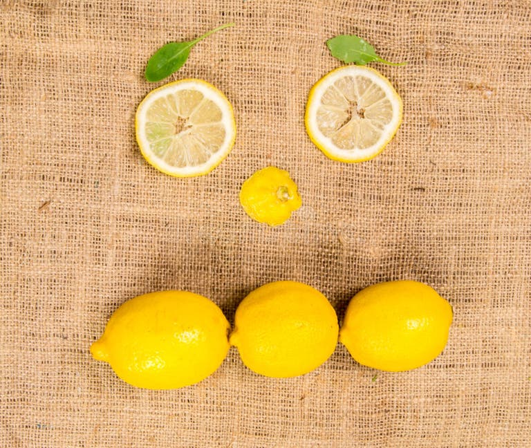 Lemons Forming an Undecided Face Stock Image - Image of looking, good ...