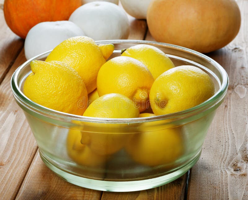 Lemons in a glass plate stock image. Image of slice, freshness - 56986203