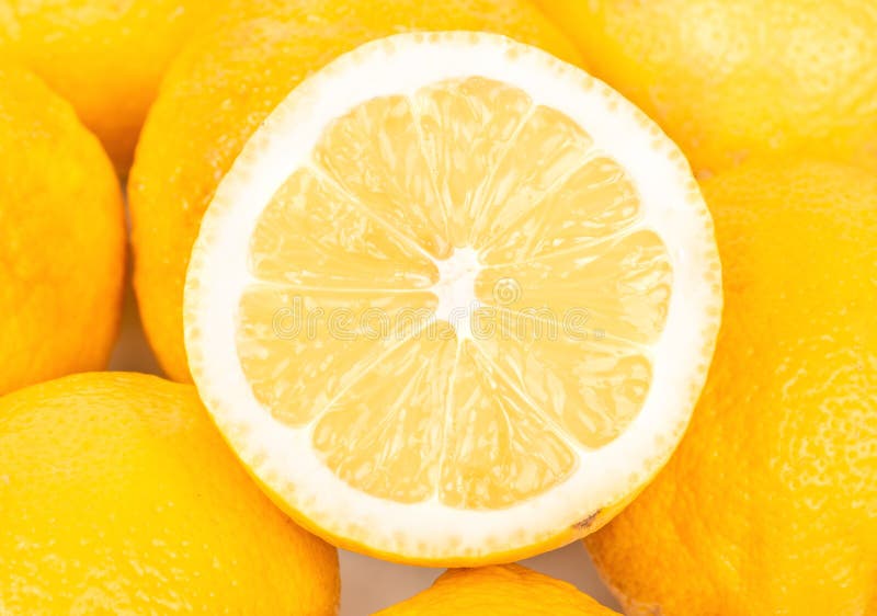 Lemons with half stock image. Image of healthy, ripe - 144263357