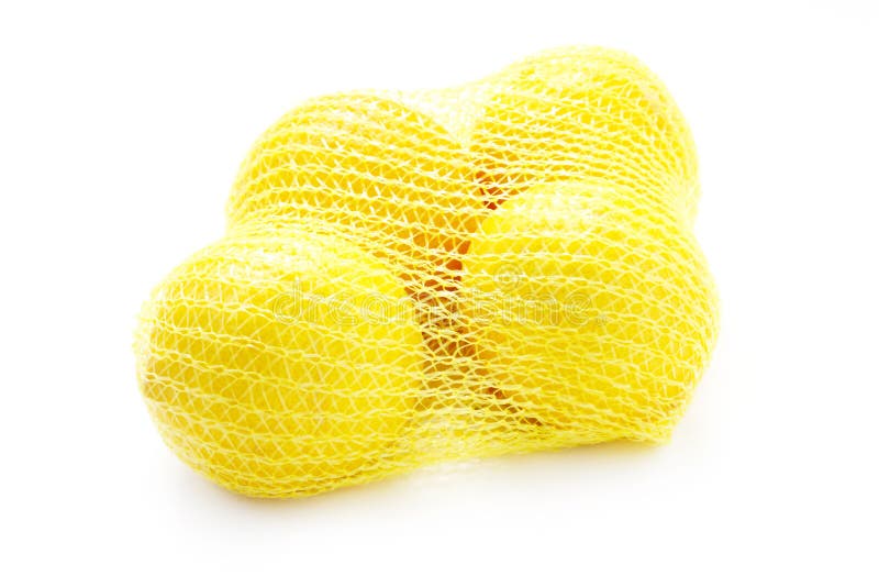 Lemons in a Net stock photo. Image of ingredient, fruit - 160986482