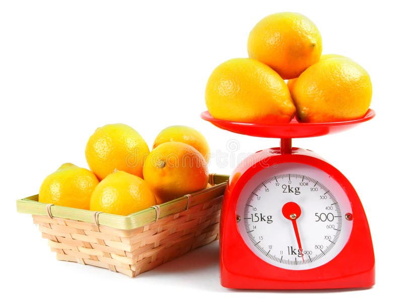 Lemons on Scales and in a Basket. Stock Photo - Image of diet, kitchen ...