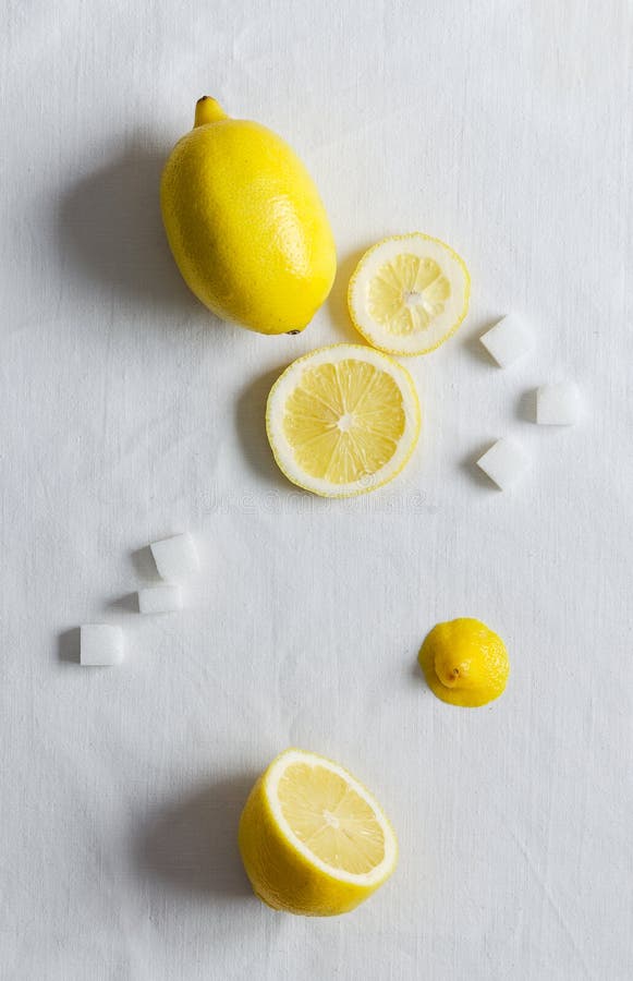 Lemons and sugar cubes stock image. Image of citric, organic - 46643913