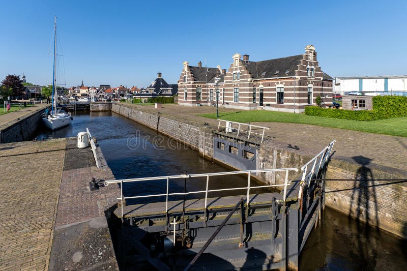 Lemstersluis stock image. Image of ijsselmeer, outside - 281864841