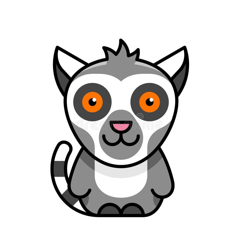 Lemur icon stock vector. Illustration of animal, african - 222982249