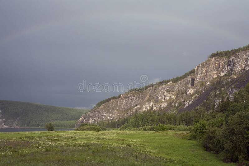 The Lena River. stock image. Image of tree, shore, region - 60773925
