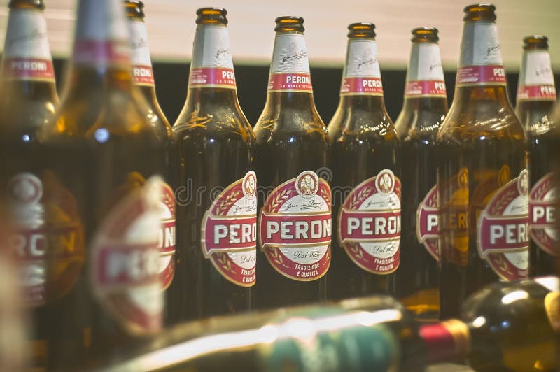 Peroni beer bottles editorial image. Image of detail - 178895395