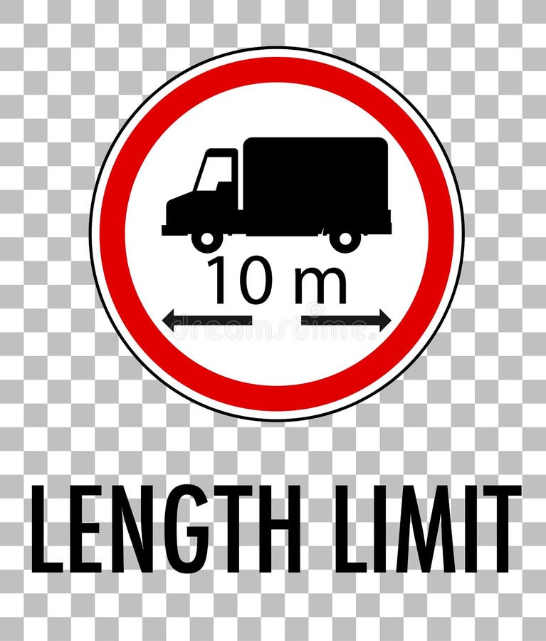 Length limit traffic sign stock illustration. Illustration of ...
