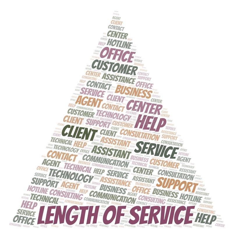 Length of Service Word Cloud. Stock Illustration - Illustration of ...