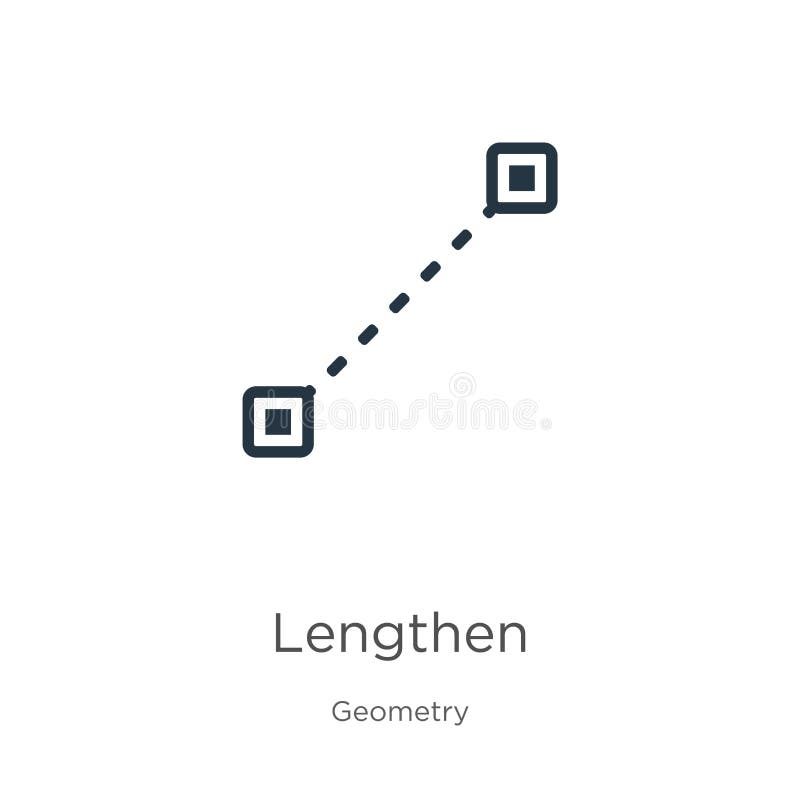 Lengthen Icon Vector. Trendy Flat Lengthen Icon from Geometry ...