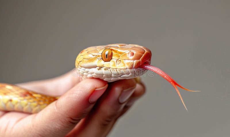 Lengua De Serpiente Sobre La Palma Stock de ilustración - Ilustración ...