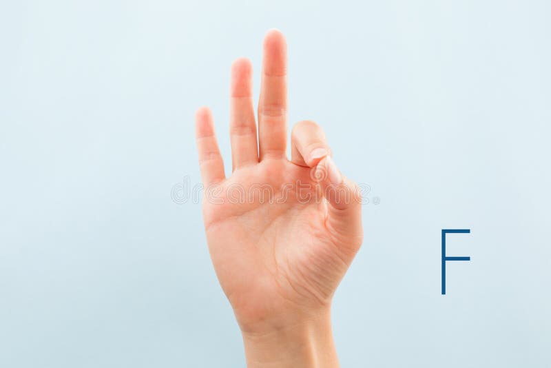 Lenguaje De Signos Americano F Foto de archivo - Imagen de humano ...