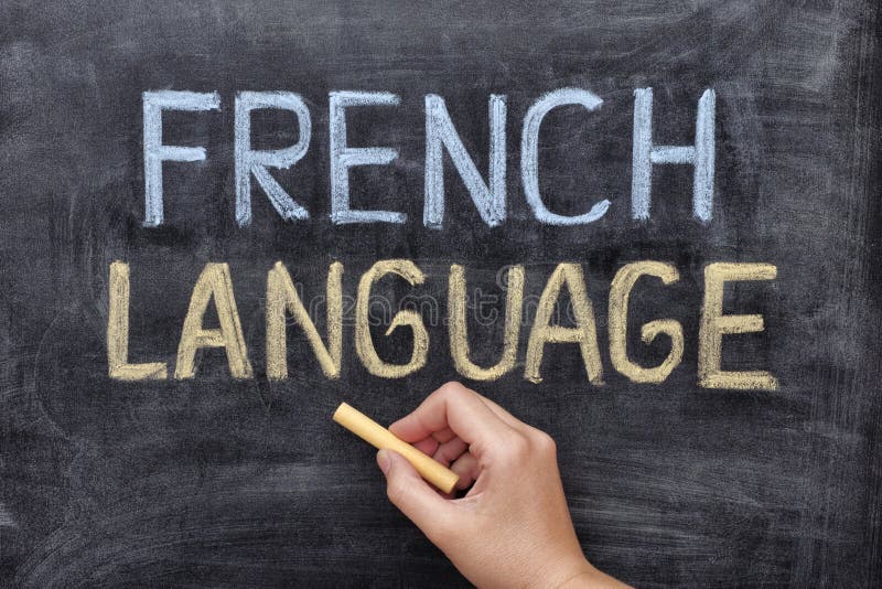 Aprendizaje De Idiomas Franceses Bonjour Hola Imagen de archivo ...