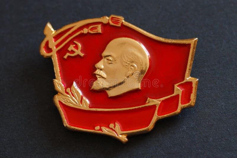 Lenin-Abzeichen stockbild. Bild von makro, symbol, gold - 13195901