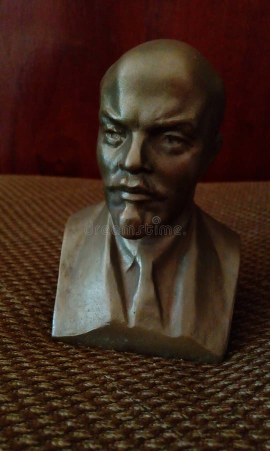 Lenin Figure in Black and White Background Stock Image - Image of ...