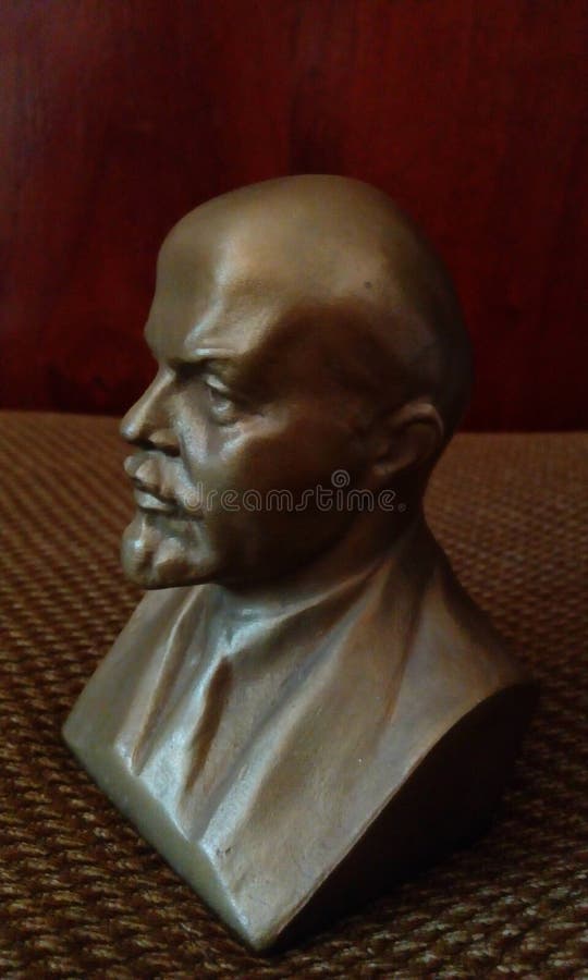 Lenin Figure in Black and White Background Stock Image - Image of ...