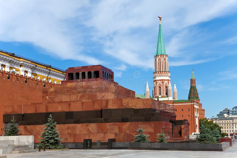 Lenin S Mausoleum and the Kremlin Towers. Moscow. Stock Photo - Image ...