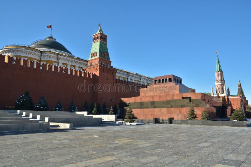 Lenin s Mausoleum. stock photo. Image of pyramid, square - 61816184