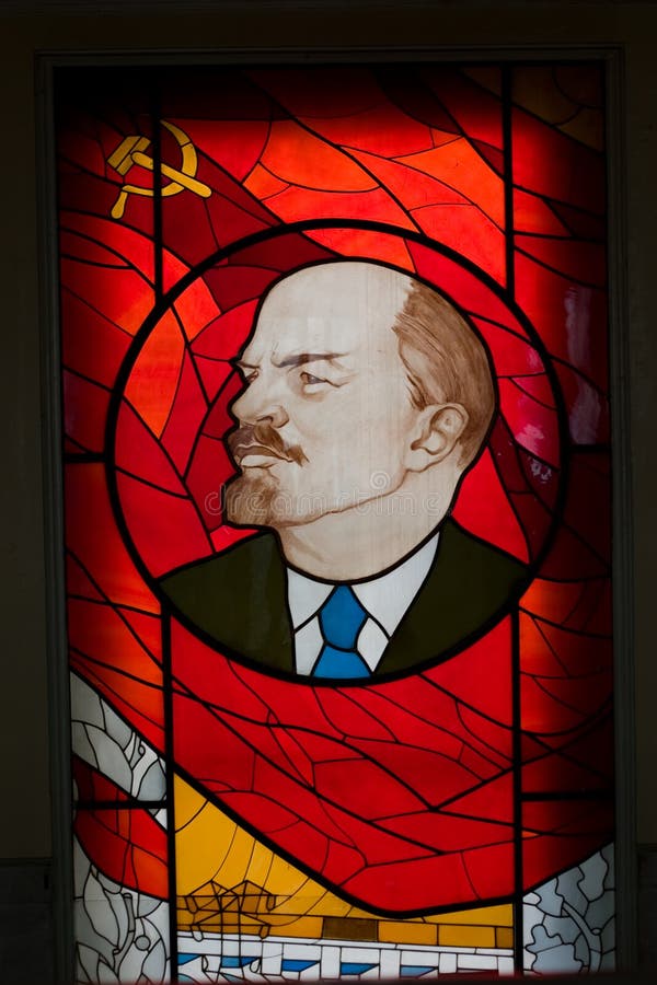 Lenin s portrait stock image. Image of banner, leader - 3095023