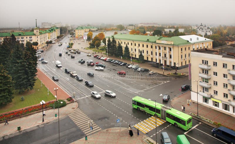 Lenin Square in Baranovichi. Belarus Stock Image - Image of baranovichi ...