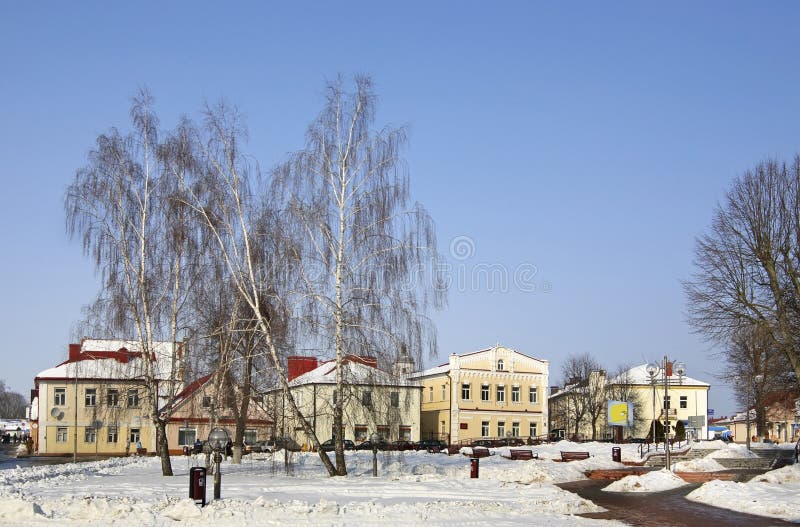 Lenin Square in Slonim. Belarus Stock Photo - Image of conception ...