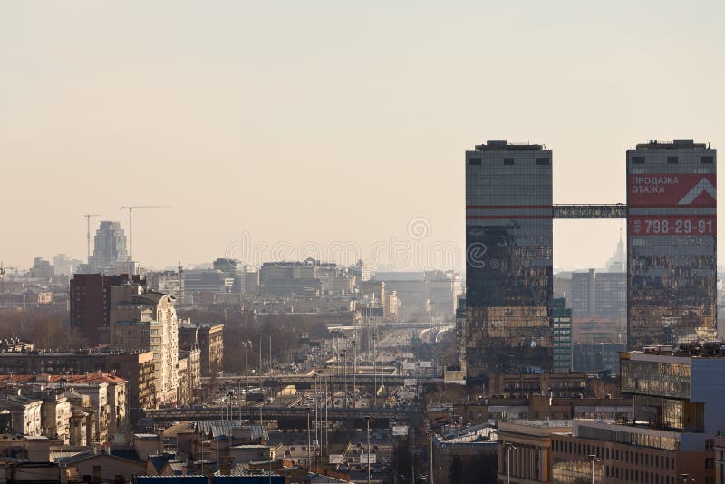 Leningradsky Prospekt in Moscow Editorial Stock Image - Image of avenue ...