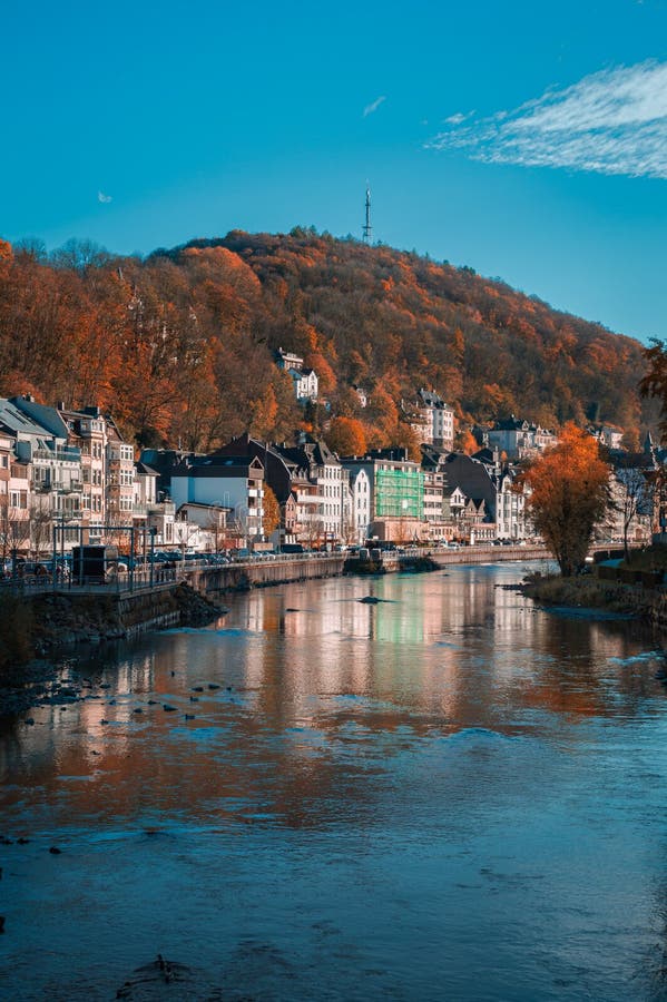 Lenne River in Historic Altena, Sauerland, Germany Stock Photo - Image ...