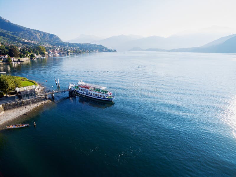 Lenno - Lake Como it - Aerial View Stock Image - Image of como, country ...