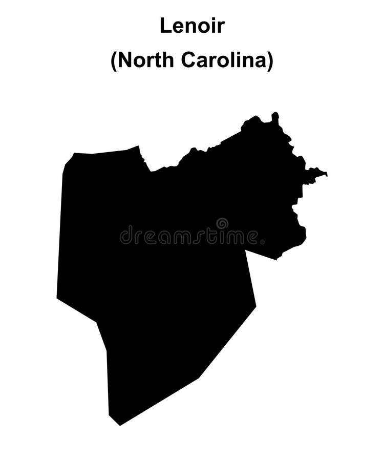 Lenoir outline map stock vector. Illustration of north - 361723614