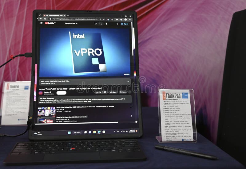 Lenovo ThinkPad X1 Laptop Computer Editorial Photography - Image of ...