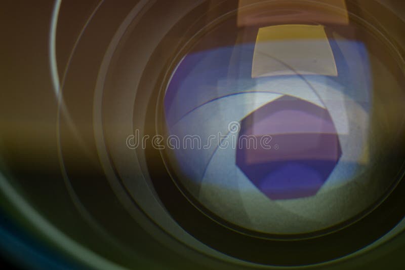 Lens Aperture in Photo Camera Optic Close Up Stock Photo - Image of ...
