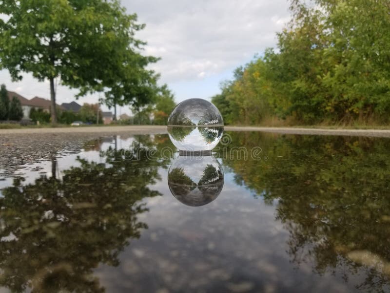 Lens Ball and Water stock image. Image of canal, wetland - 257068247