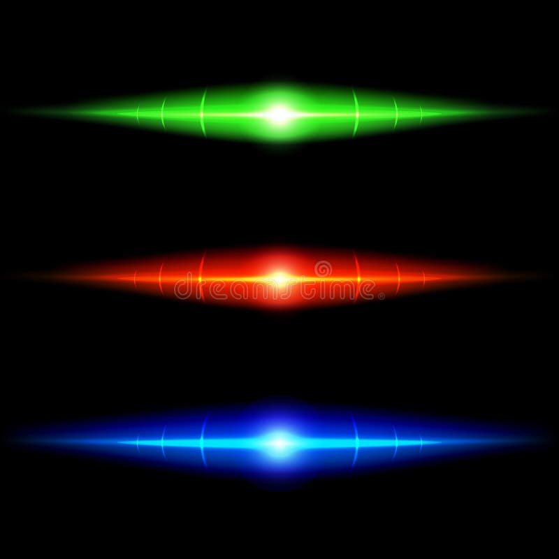 Lens Bright Effects Realistic Colored Set Isolated Vector Illustration ...