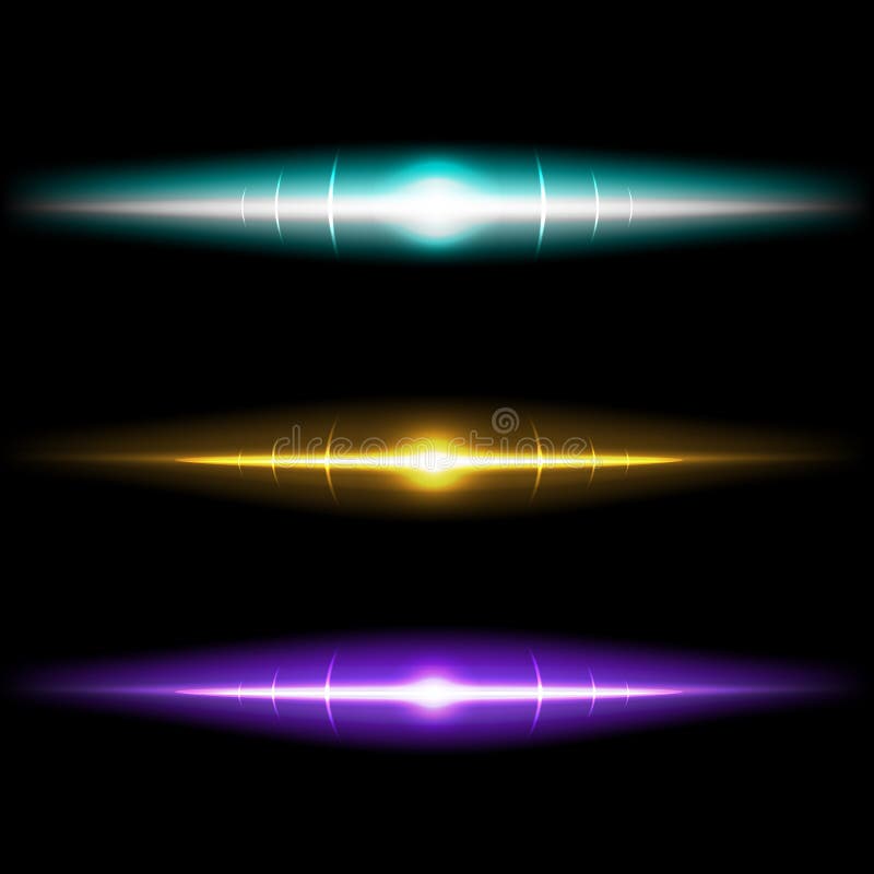 Lens Bright Effects Realistic Colored Set Isolated Vector Illustration ...