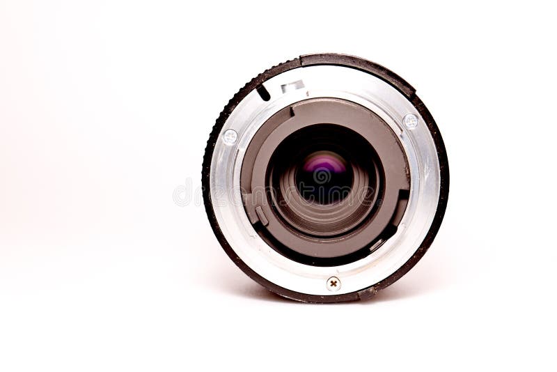 Close Up of a Broken Camera Lens, on a White. Stock Photo - Image of ...