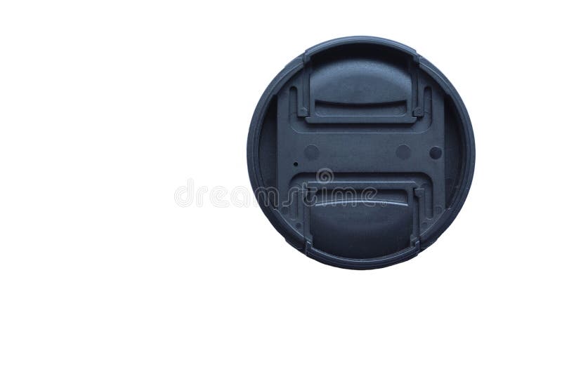 Lens Cap Back Side View with Copy Space Isolated on White Background ...