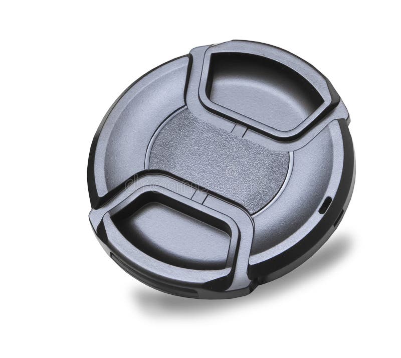 Lens Cap for Digital Camera Isolated White Stock Photo - Image of ...