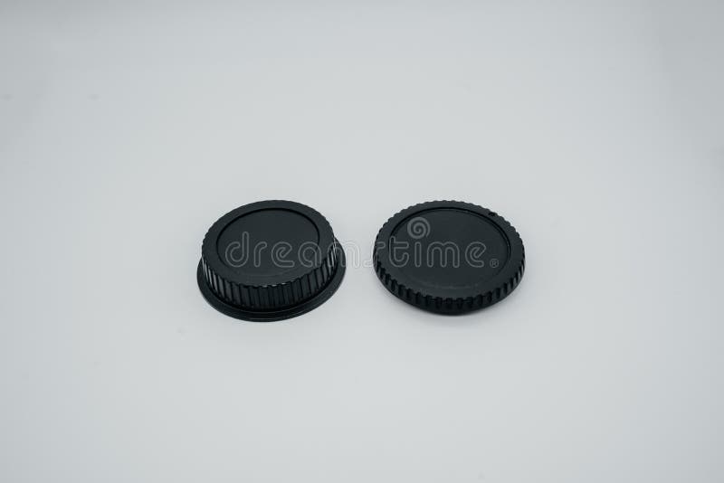 Lens Caps on Light Background Close Up Stock Image - Image of digital ...