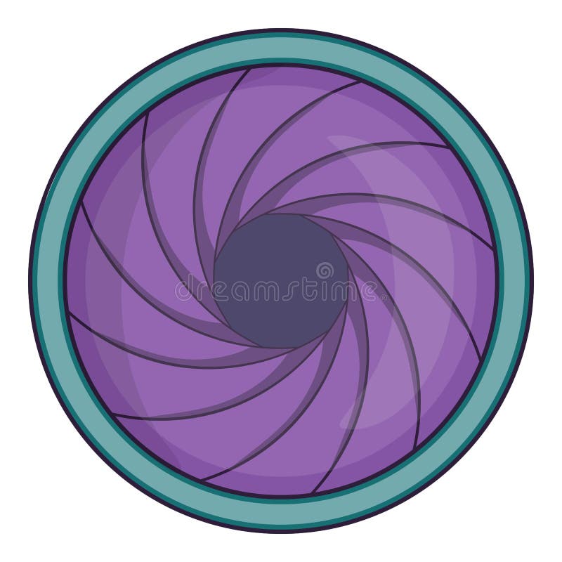 Cover on Lens Camera Icon, Cartoon Style Stock Illustration ...