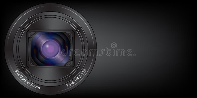 Lens Digital Camera Background Stock Illustration - Illustration of ...